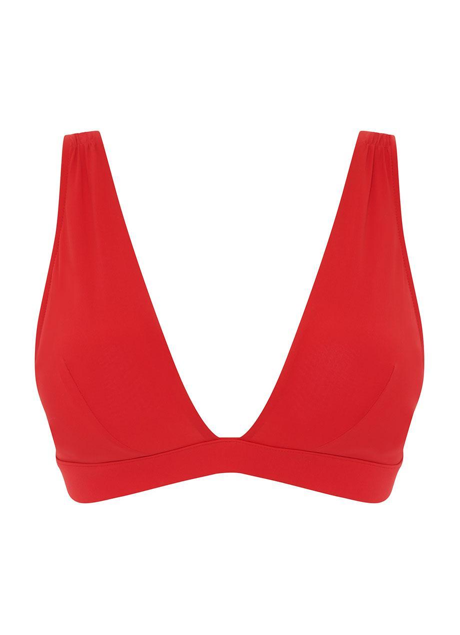 Soutien-gorge sans armature plongeant - Rouge piment - INSPIRE | Chantelle