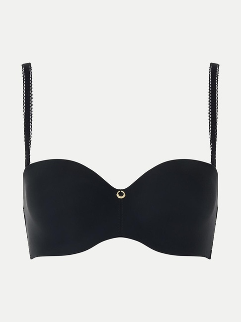 Soutien-gorge bandeau coques bretelles amovibles - Noir - True Lace | Chantelle