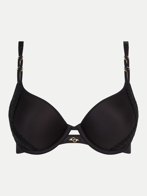 Soutien-gorge mémoire de forme emboîtant - Noir / Lurex gris - Mystic ...