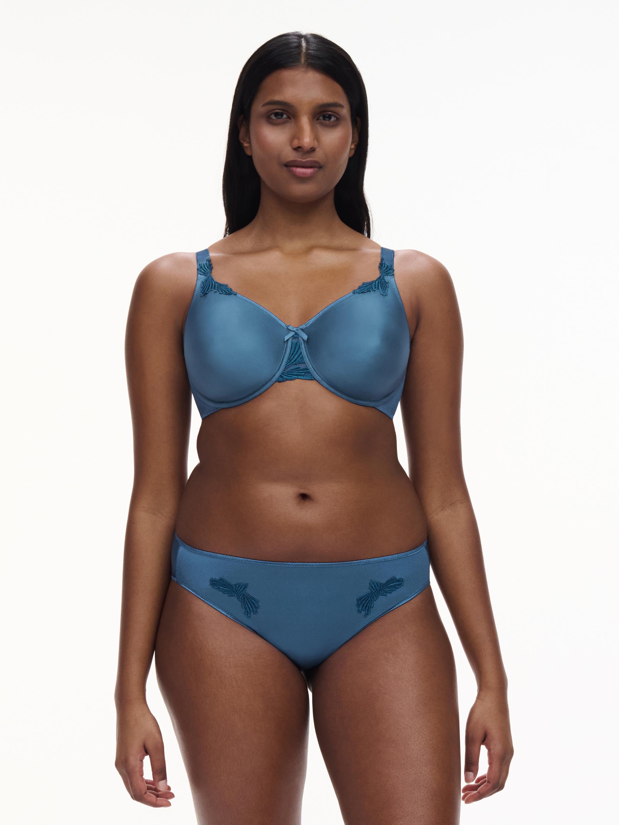 Soutien-gorge moulé emboîtant - Bleu jeans - Hedona | Chantelle